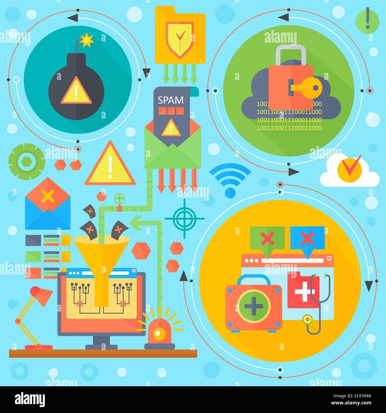 Privacy protection elements Stock Vector Images - Alamy