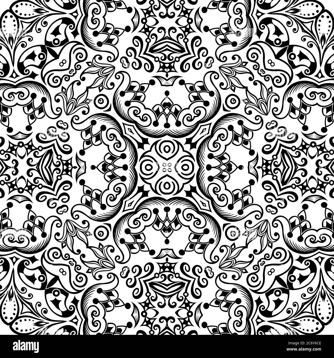 Vector ethnic hand drawn ornamental background Stock Vector Image & Art ...