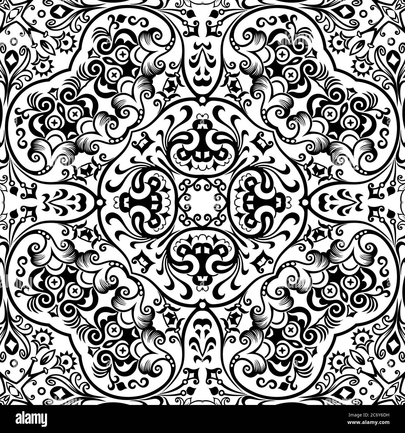 Vector ethnic hand drawn ornamental background Stock Vector Image & Art ...