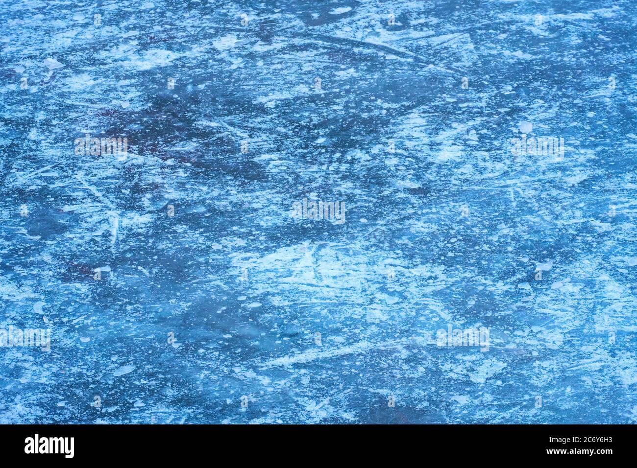 Ice Background on a Lake in Winter with Snow Stock Photo - Alamy