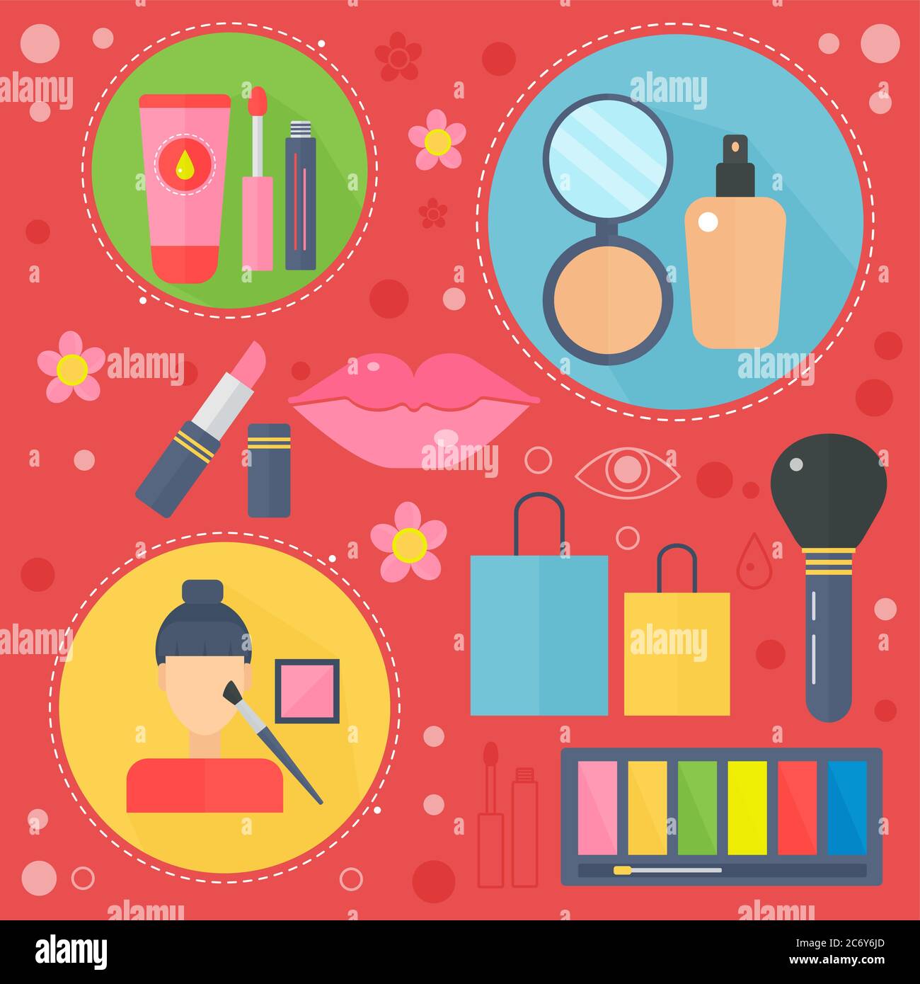 Modern flat design beauty and shopping concept icons. Icons for beauty ...