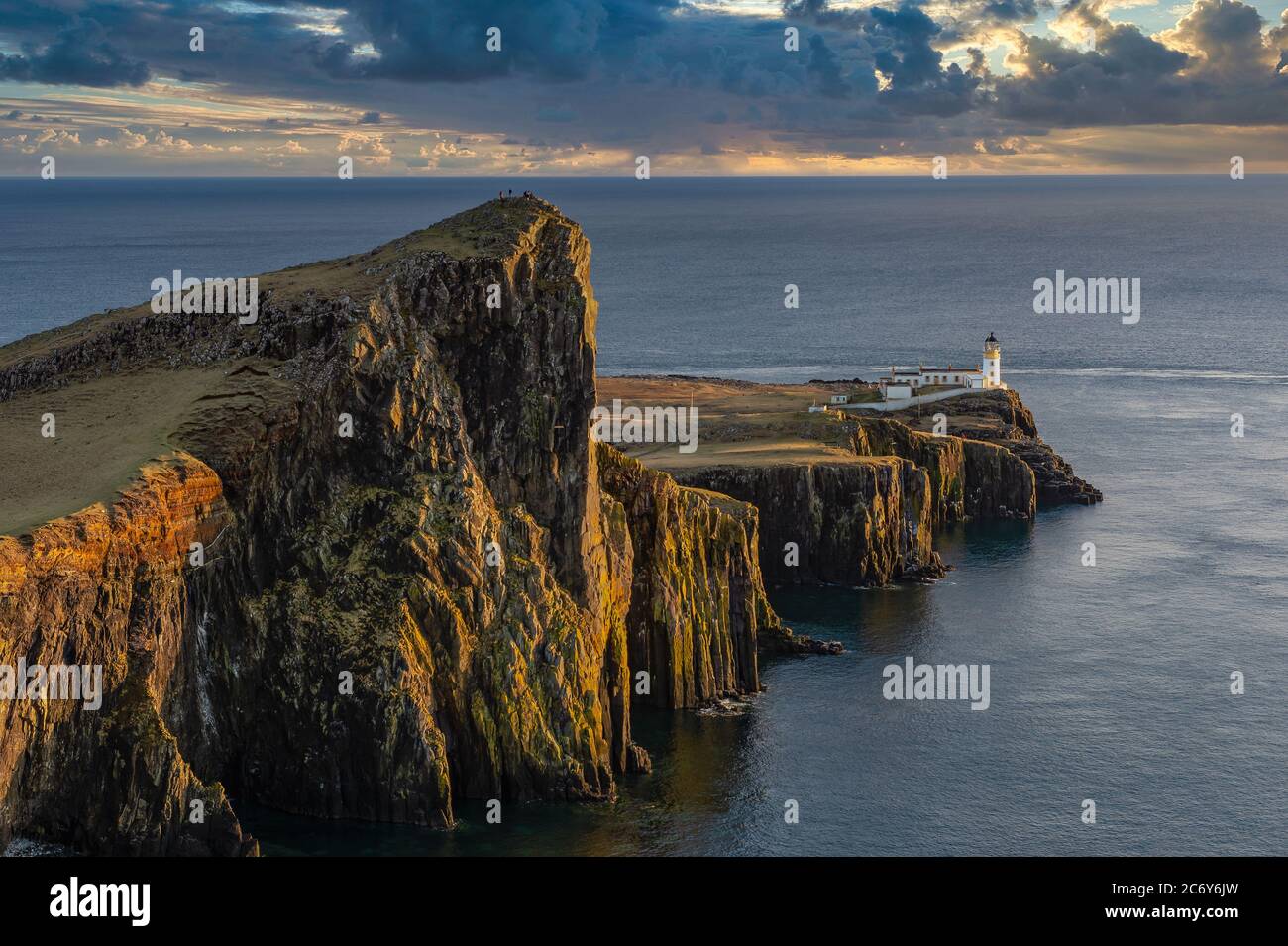 Nest Point Lighthouse On The Isle Of Skye Stock Photo - Alamy