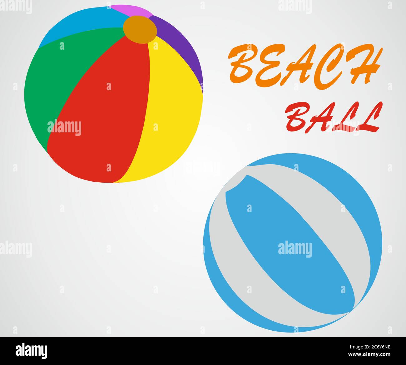 Colored Beach Ball on white background. VECTOR Stock Vector Image & Art ...