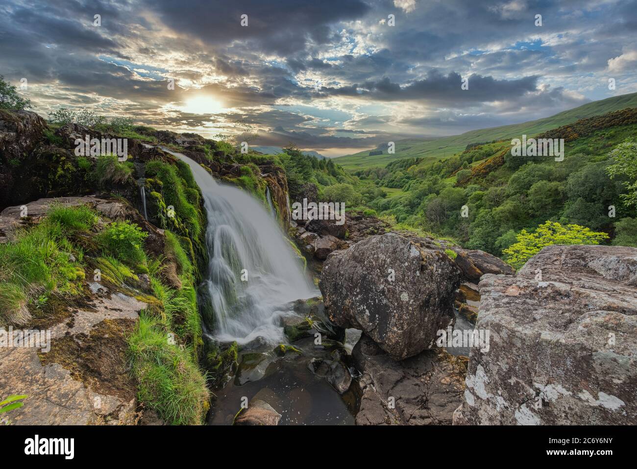 The Loup of Fintry waterfall North of Glasgow Stock Photo - Alamy