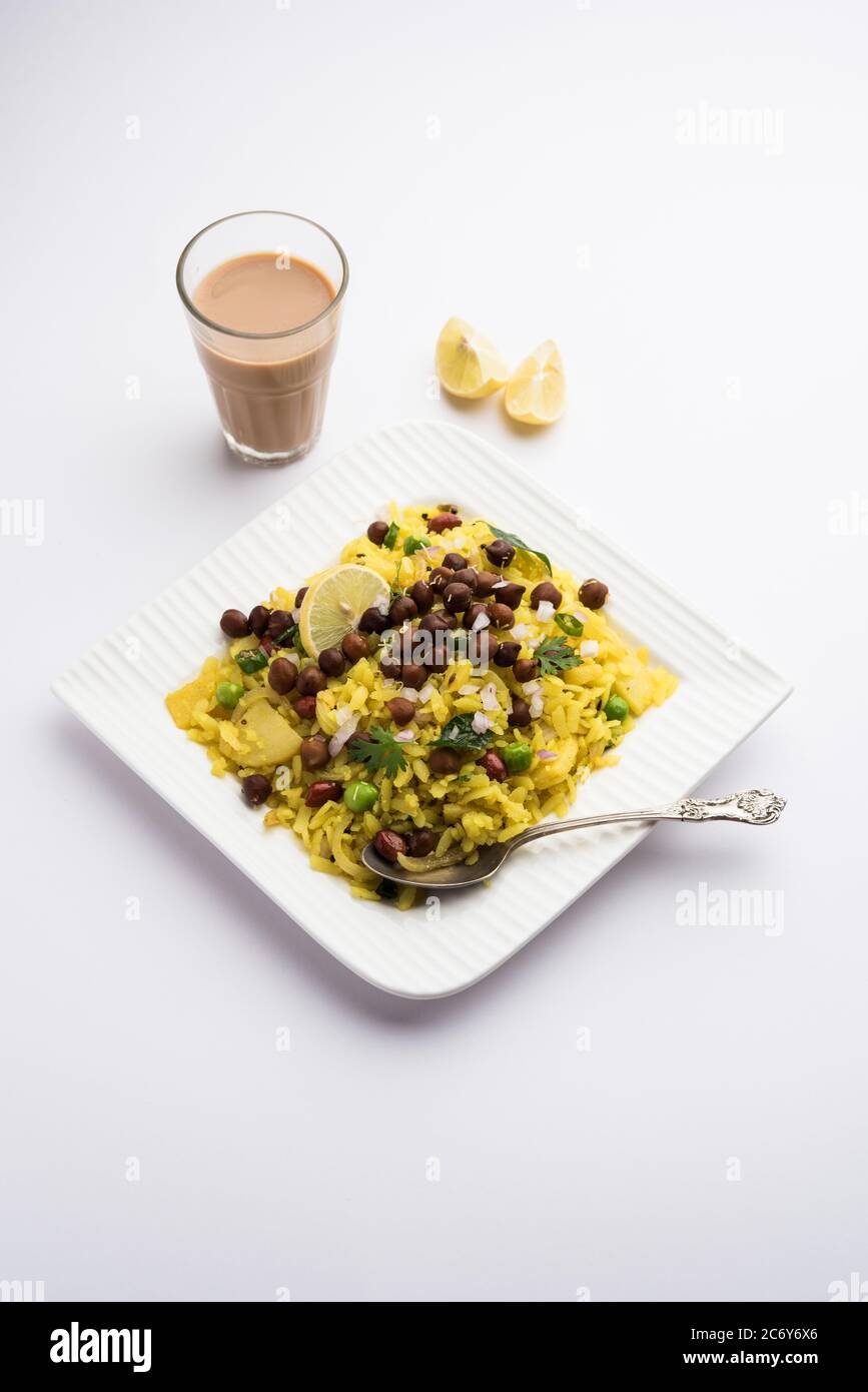 Power Kabuli Chana Poha or Protein Rich Choley Pohe, Popular ...