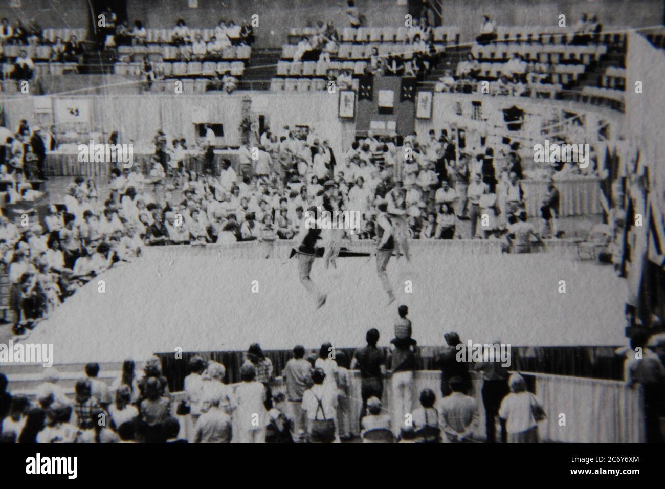 Fine 70s vintage black and white lifestyle photography of a stage show ...