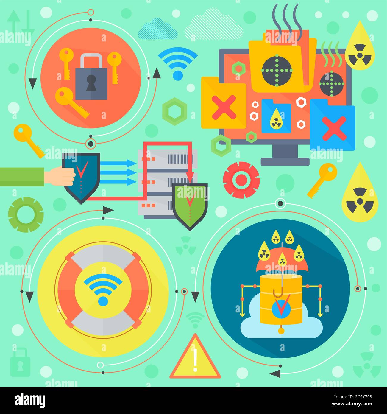 Online communication security, computer virus protection, cuber ...