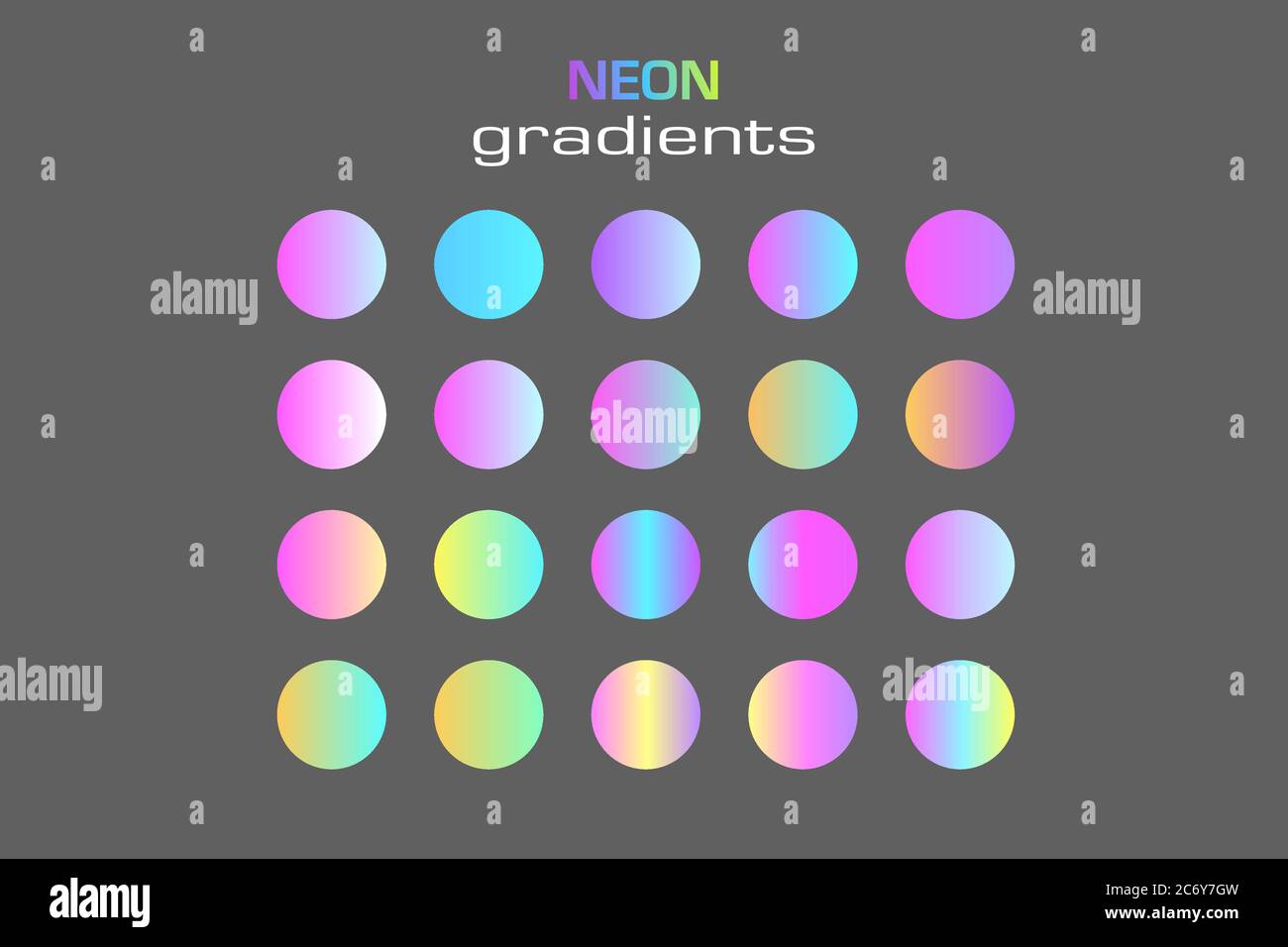 Abstract sphere neon colors gradients isolated Stock Vector Image & Art ...