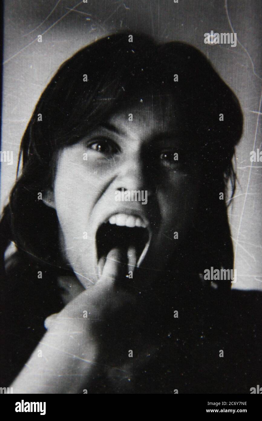 Fine 70s vintage black and white lifestyle photography of a teenage ...