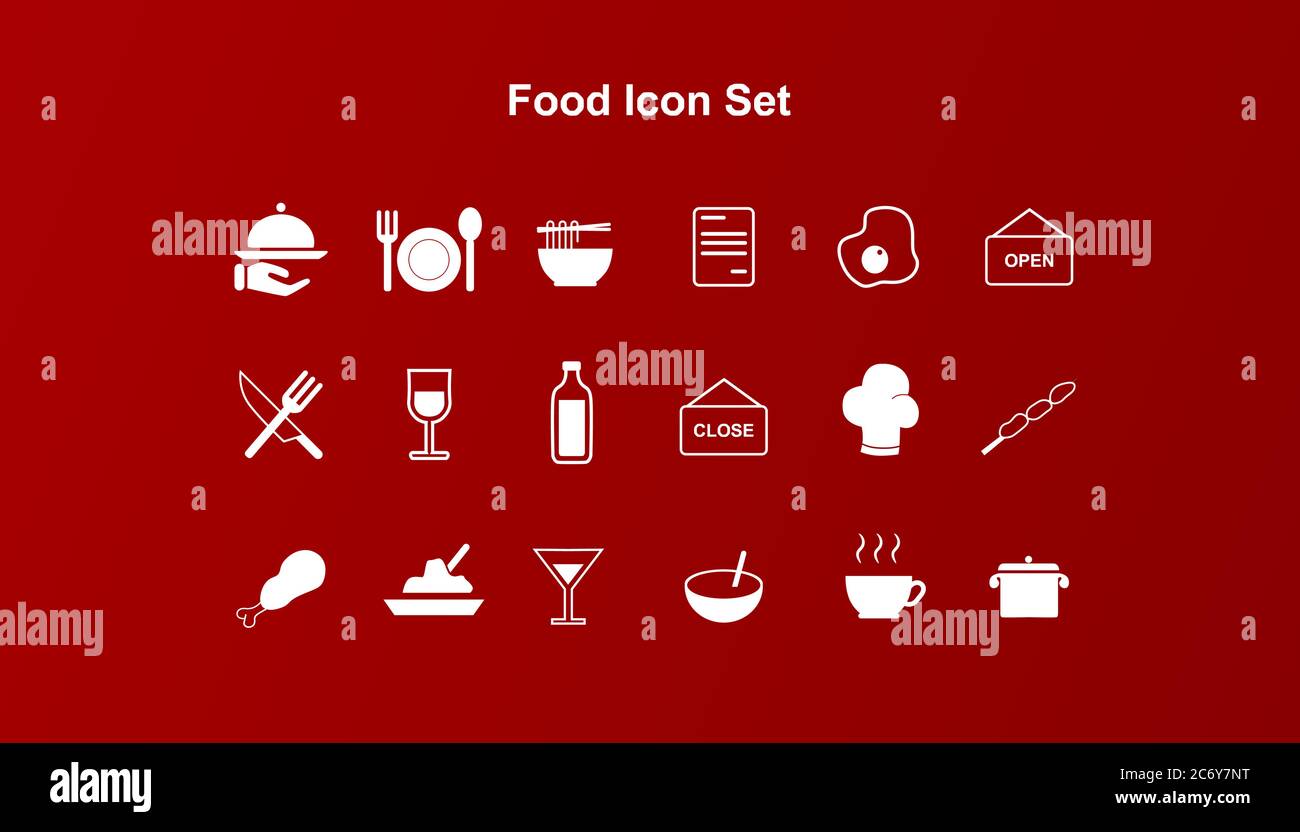 food icon set collection vector Stock Vector Image & Art - Alamy