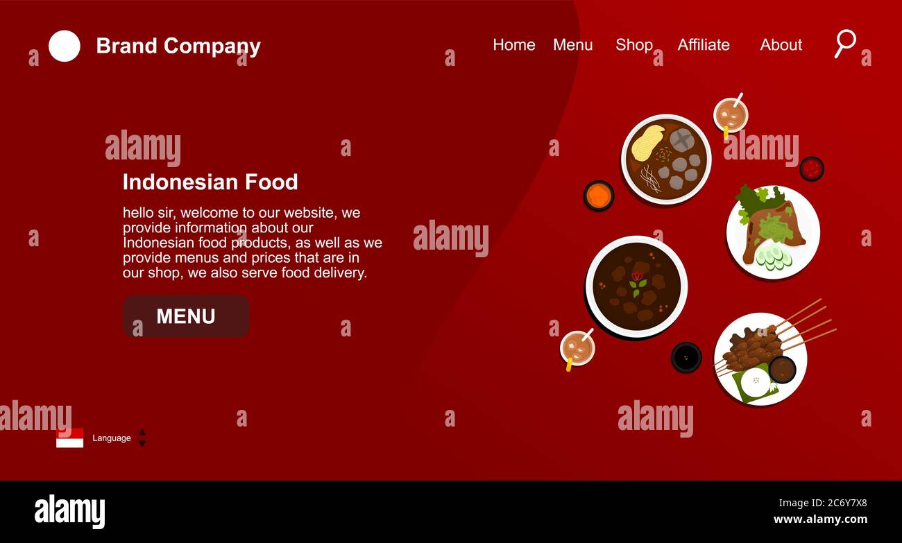 Website template design landing Stock Vector Images - Alamy