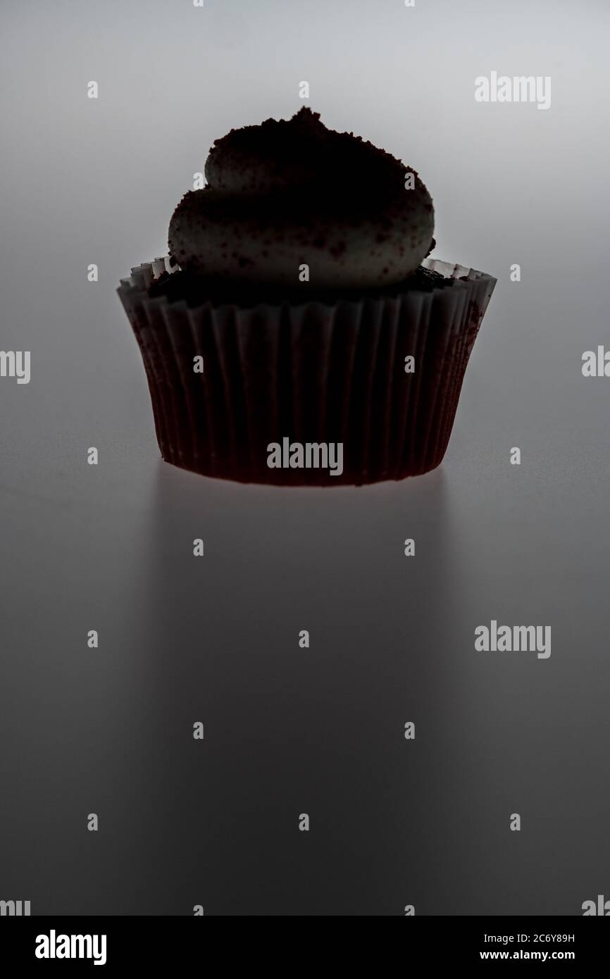 Silhouette of Cupcake with shadow on white background Stock Photo - Alamy