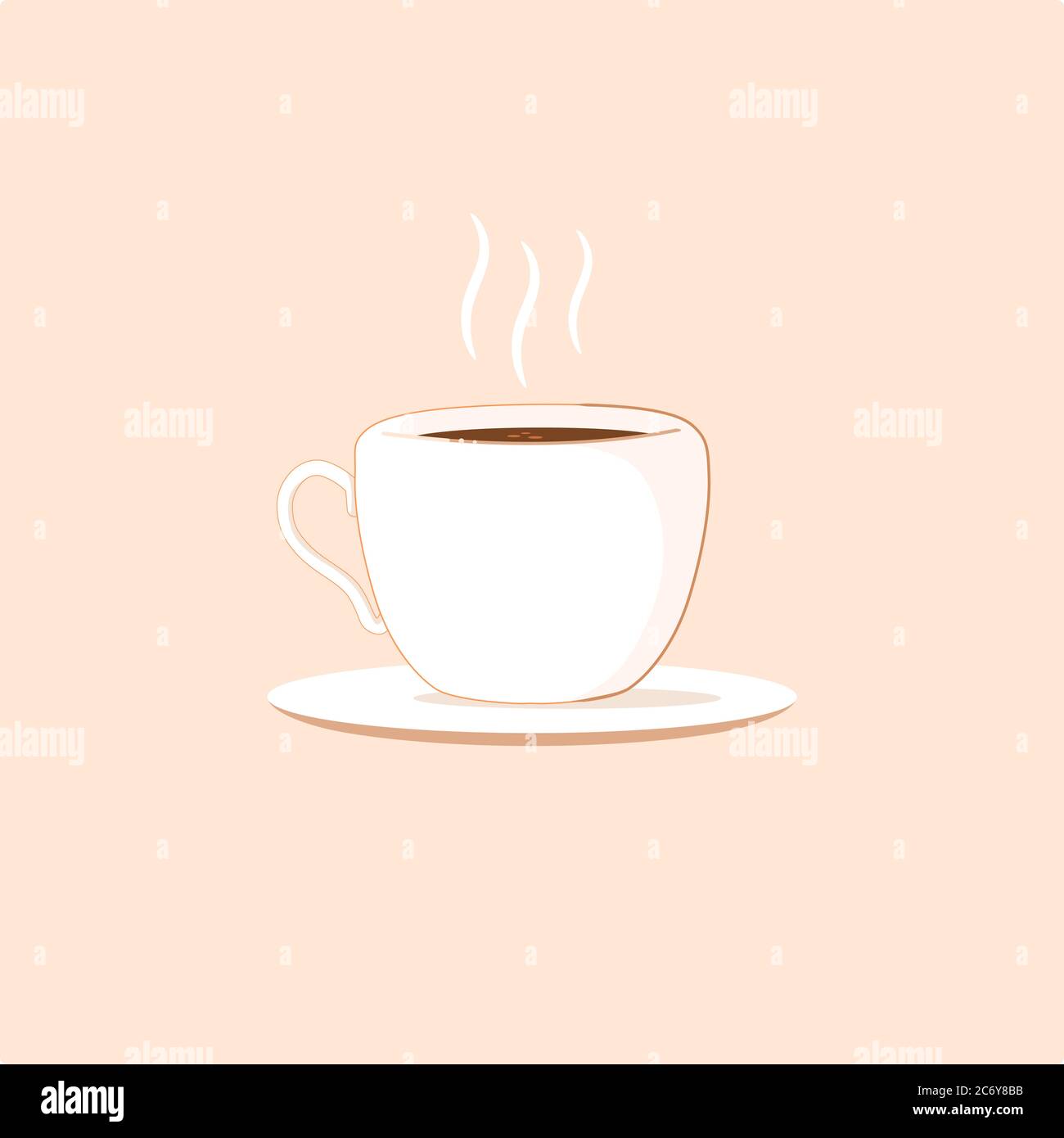 cup of coffee flat vector simple Stock Vector Image & Art - Alamy