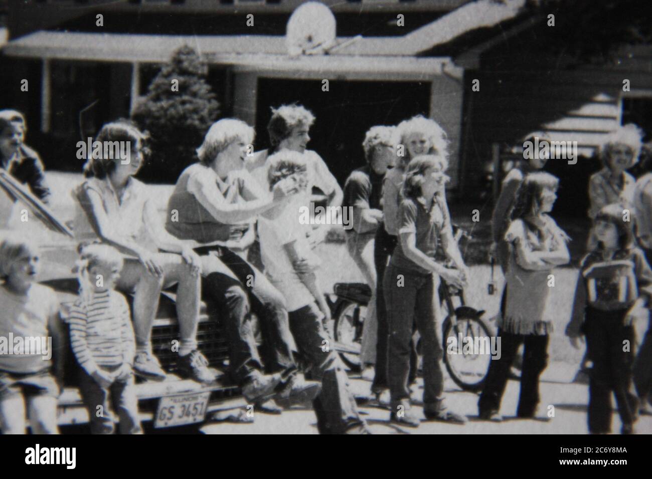 Fine 70s vintage black and white lifestyle photography of a friendly ...