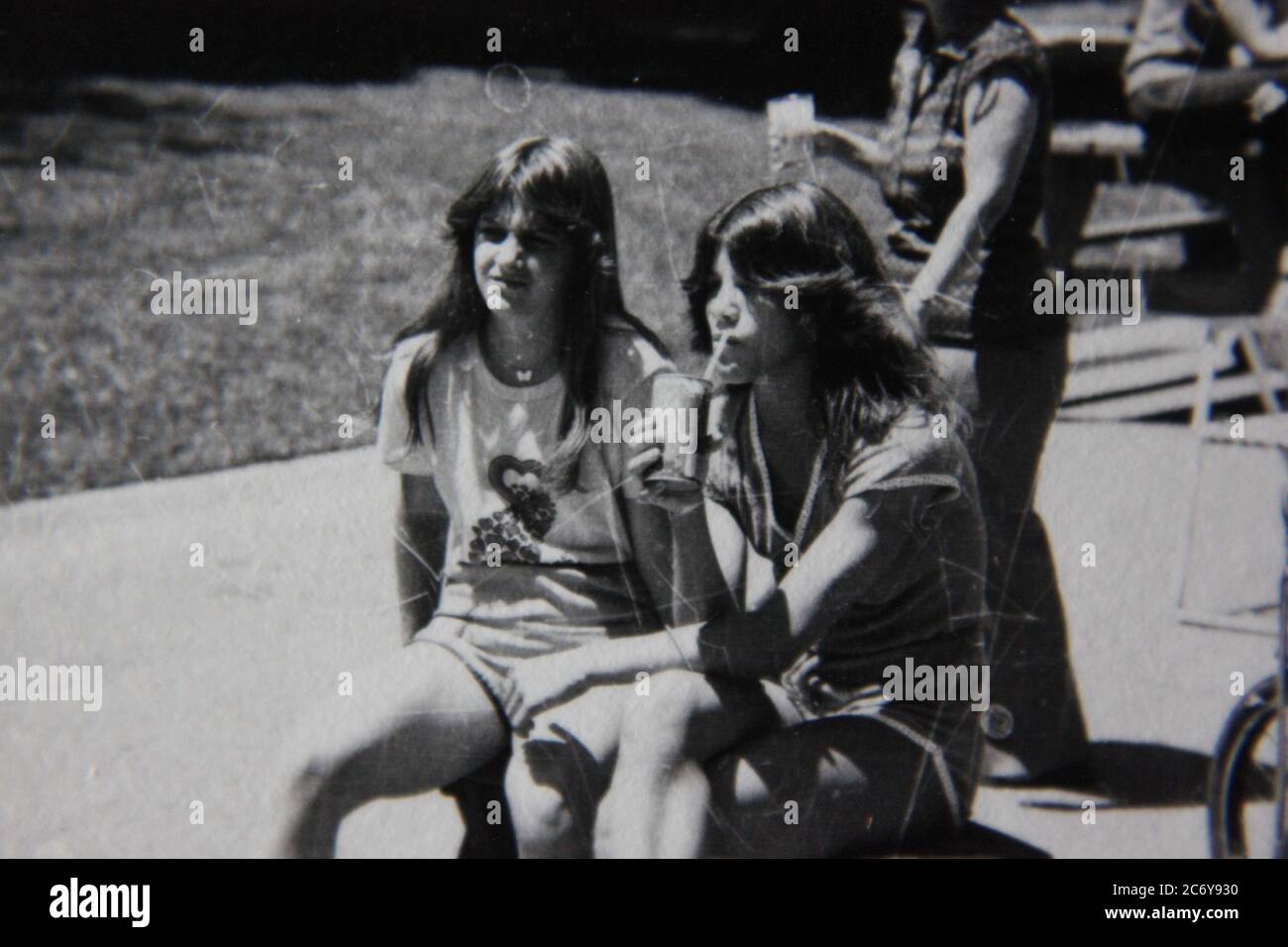 Fine 70s vintage black and white lifestyle photography of friend ...