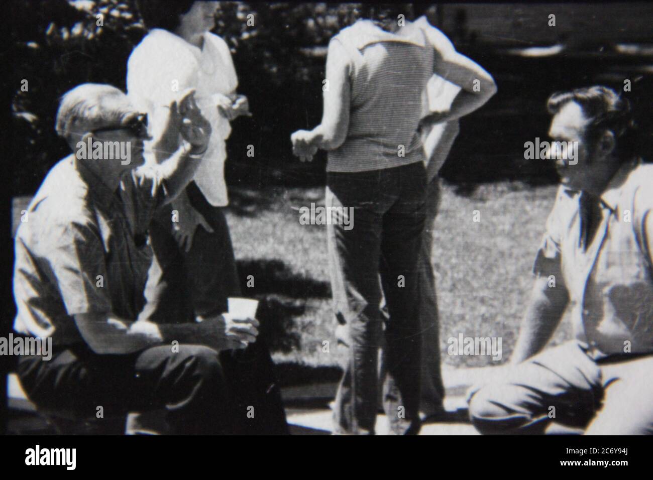 Fine 70s vintage black and white lifestyle photography of a friendly ...