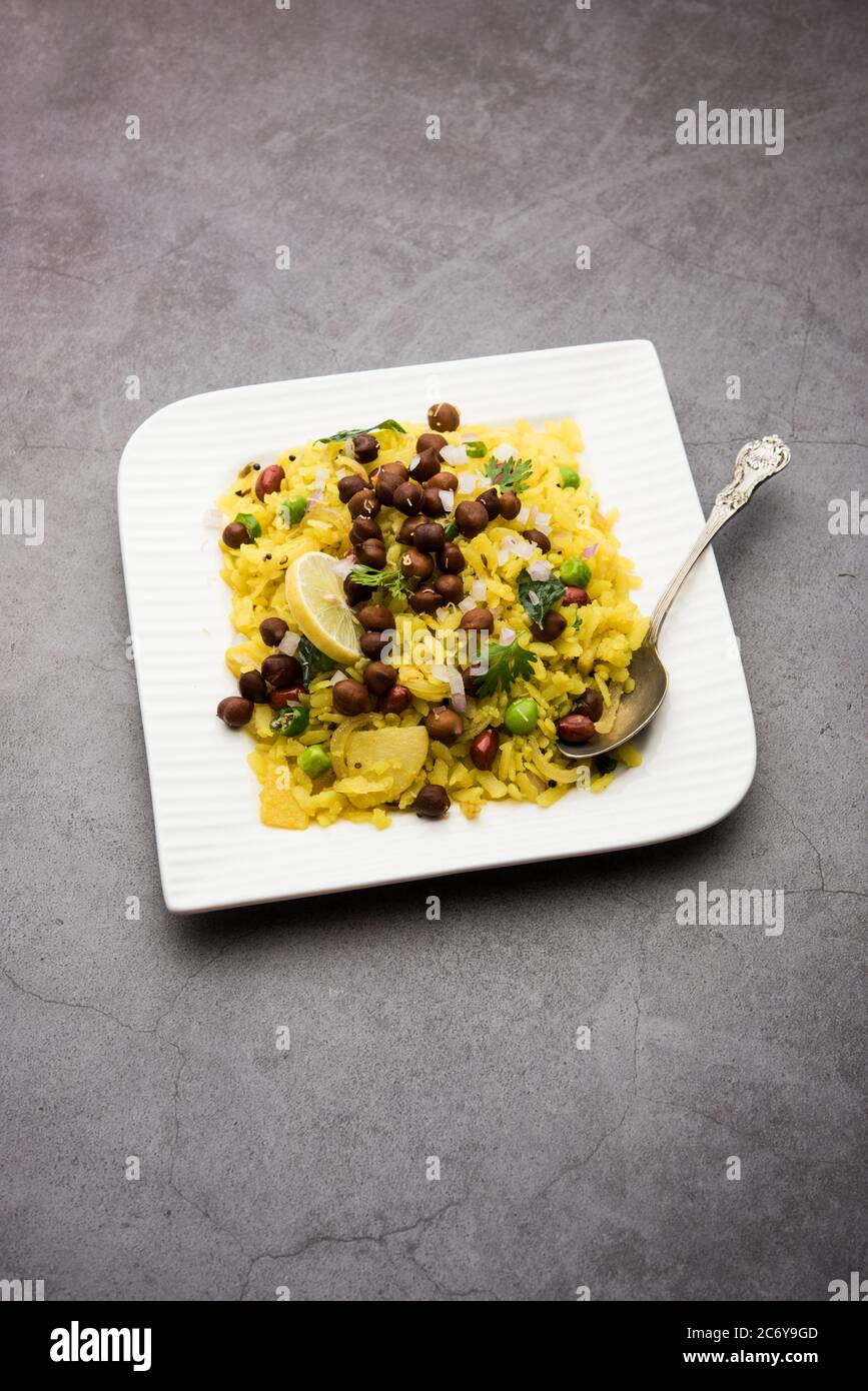 Power Kabuli Chana Poha or Protein Rich Choley Pohe, Popular ...