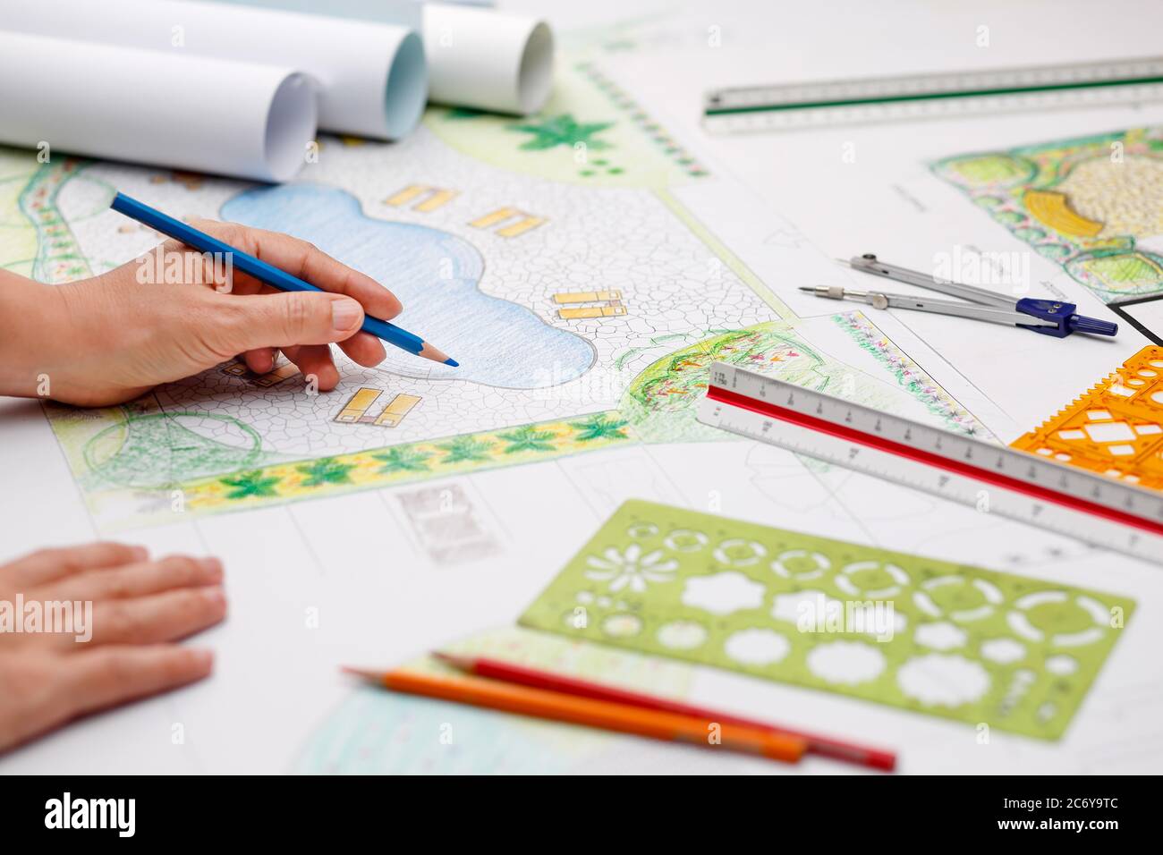 Landscape design plan hi-res stock photography and images - Alamy