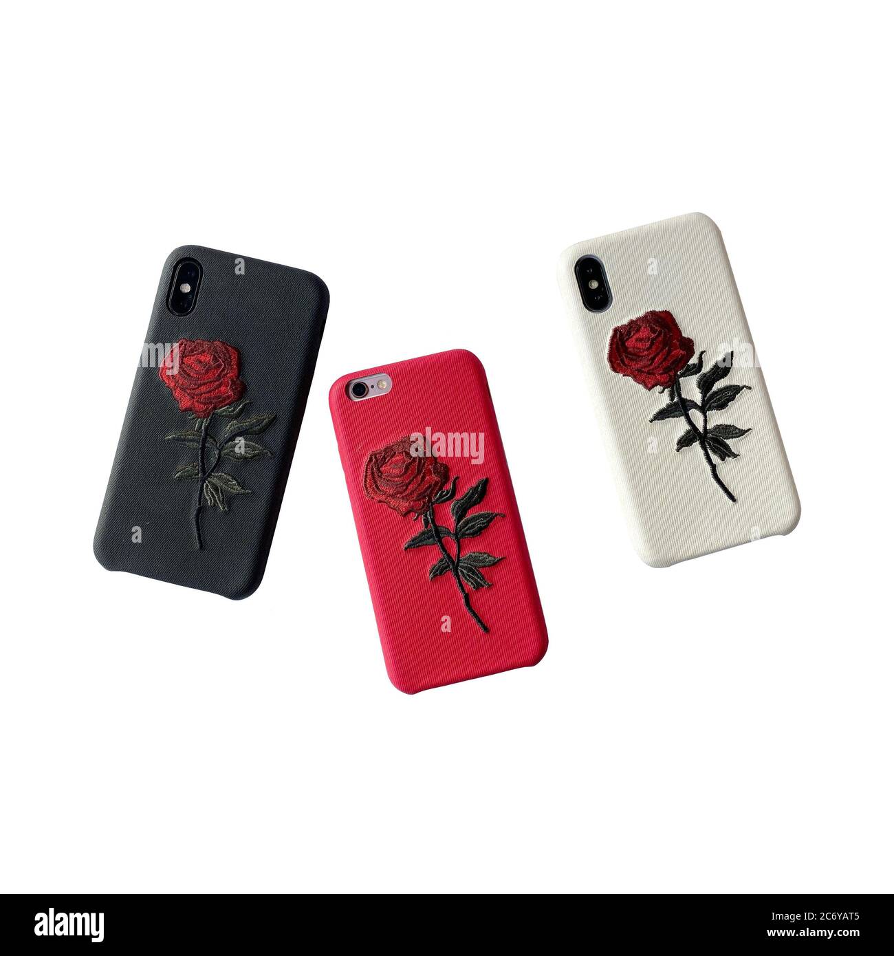 Smartphone case isolated on white background Stock Photo - Alamy