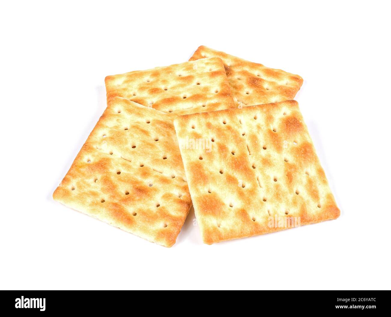 Square crackers isolated on white background Stock Photo - Alamy