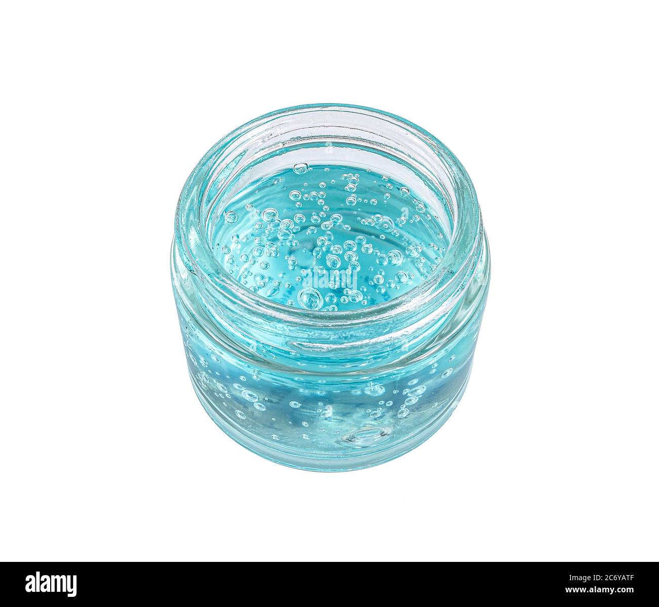 The blue jar of moisturizing gel or cream Stock Photo - Alamy