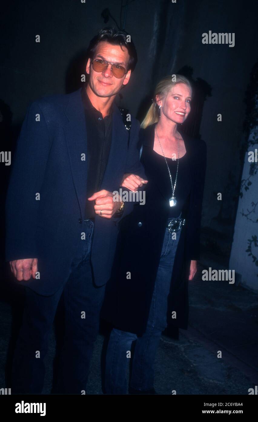 West Hollywood, California, USA 16th December 1995 Actor Patrick Swayze and wife Lisa Niemi ...