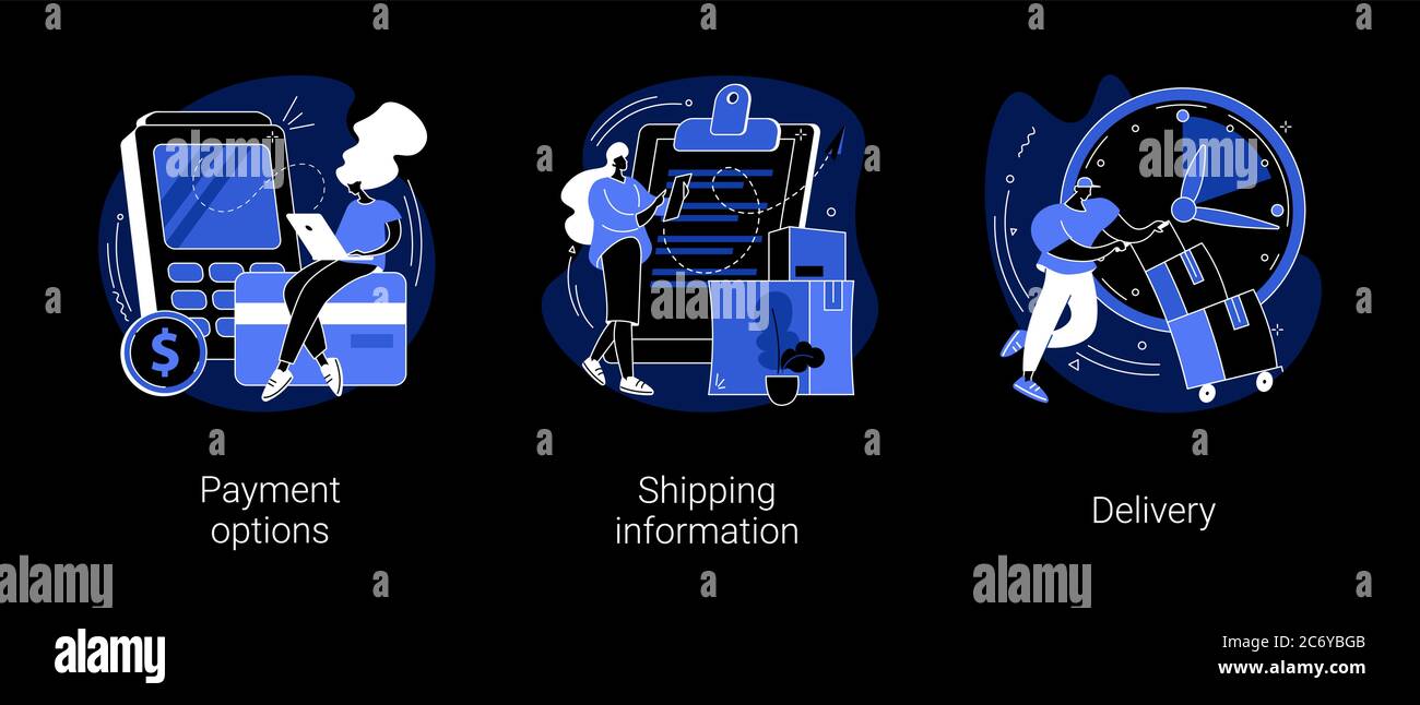 E-commerce website order processing abstract concept vector ...