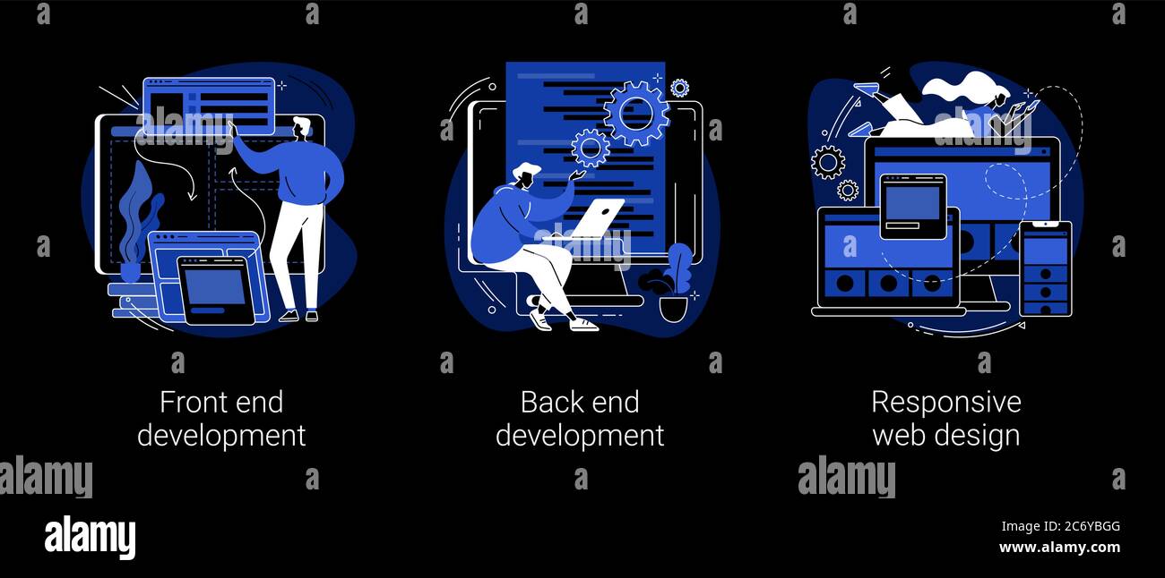 Web development agency abstract concept vector illustrations Stock ...