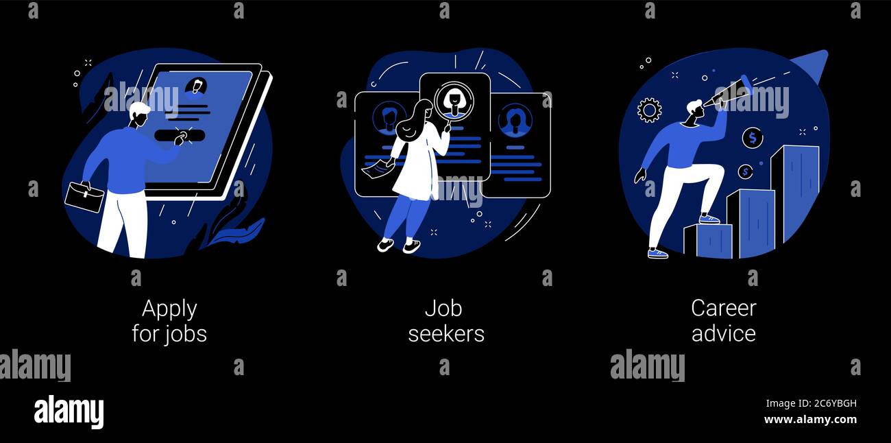 HR service abstract concept vector illustrations Stock Vector Image ...