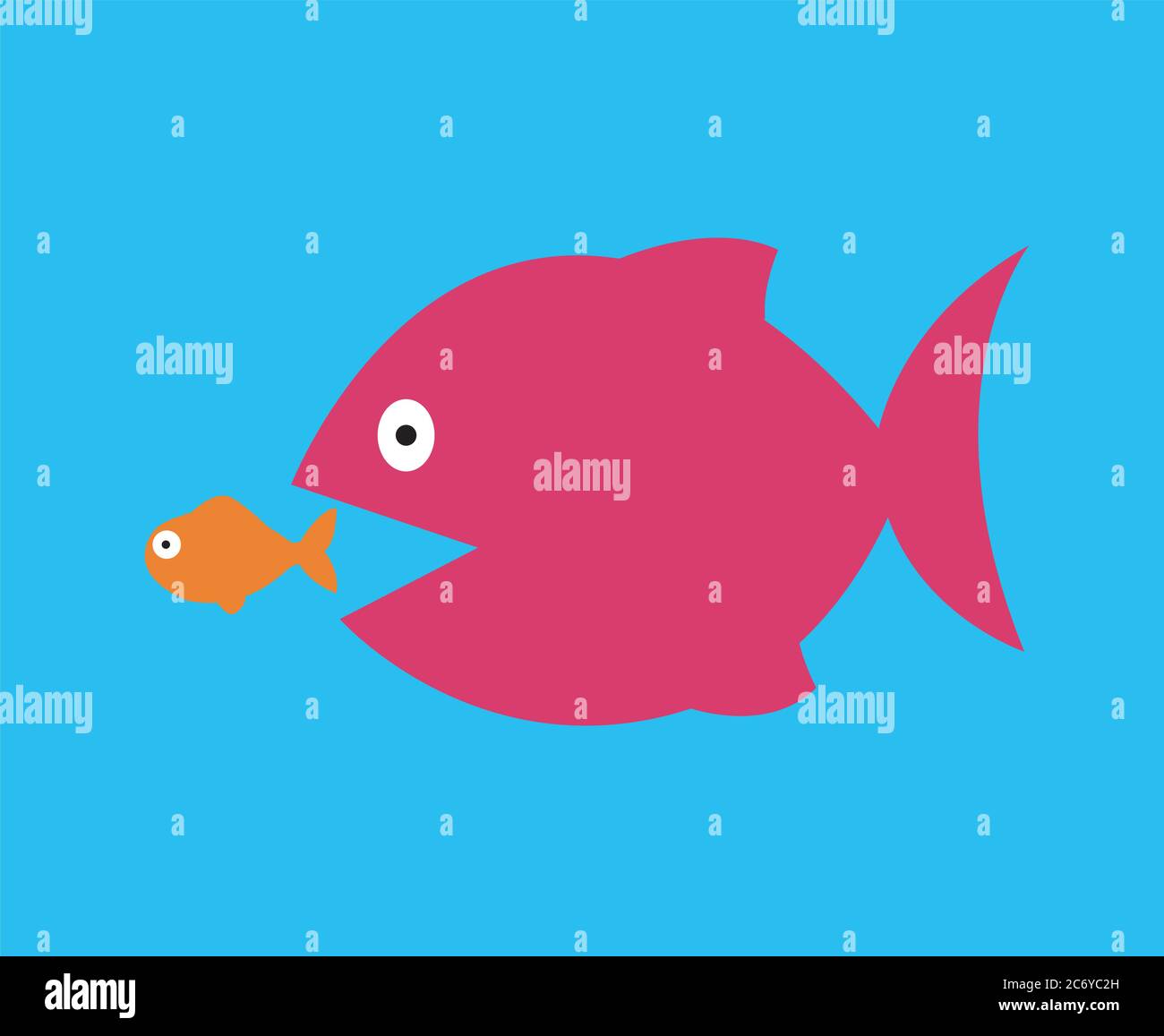 big fish eat little fish vector illustration Stock Vector Image & Art ...