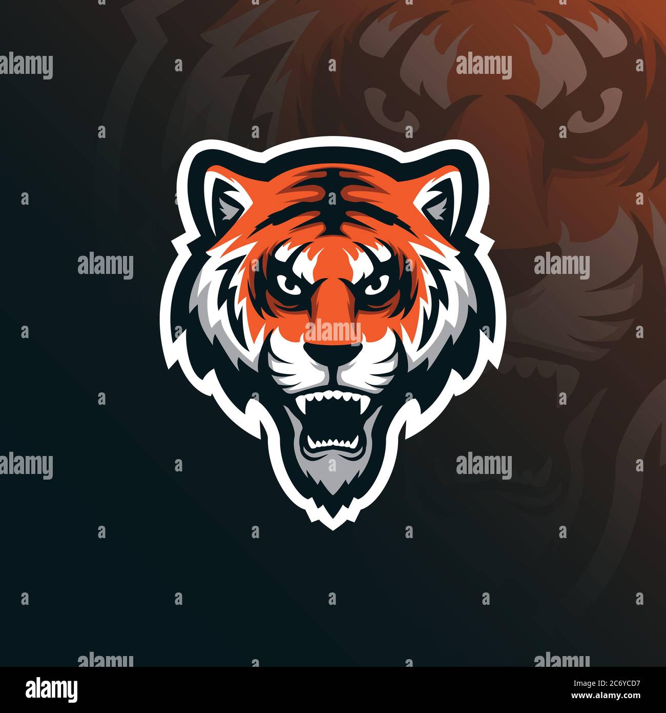 tiger mascot logo design vector with modern illustration concept style ...