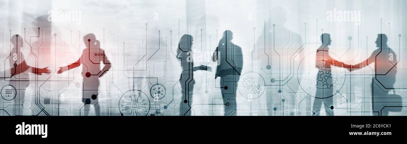 Electronic Circuit Business Technology Background. Communication and ...