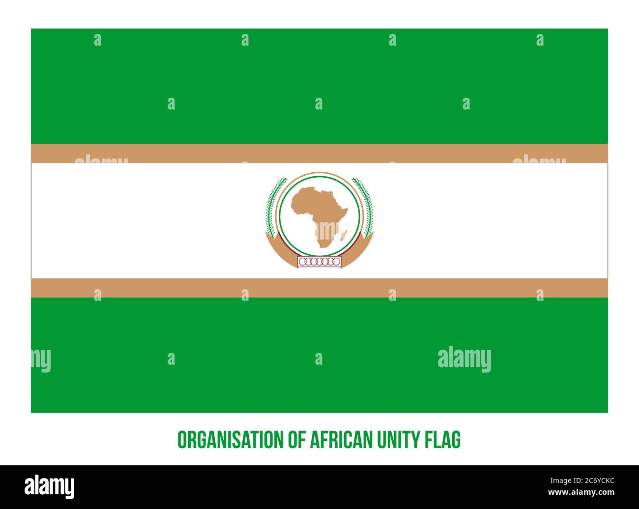 Organisation of African Unity Flag Vector Illustration on White ...