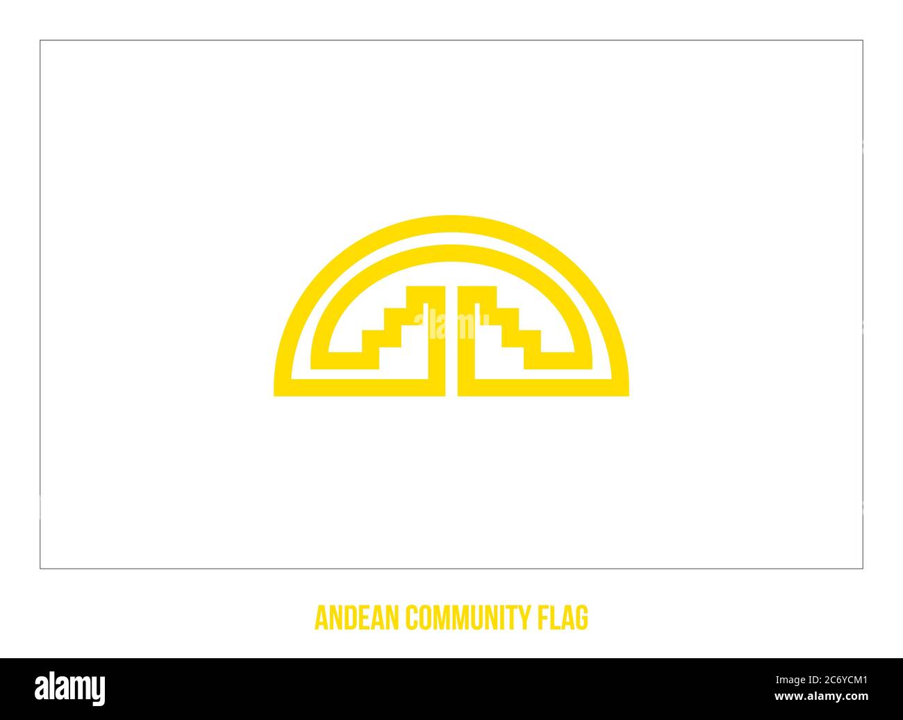 Andean Community (CAN) Flag Vector Illustration on White Background ...