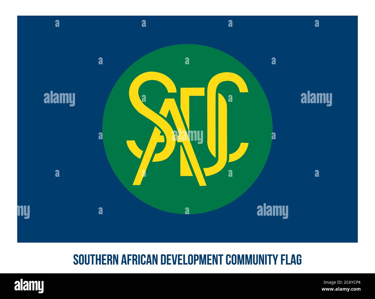 Southern African Development Community Flag Vector Illustration on ...