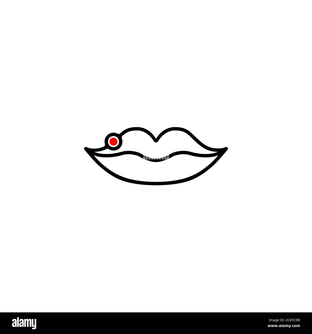 Cold sore lips Stock Vector Images - Alamy