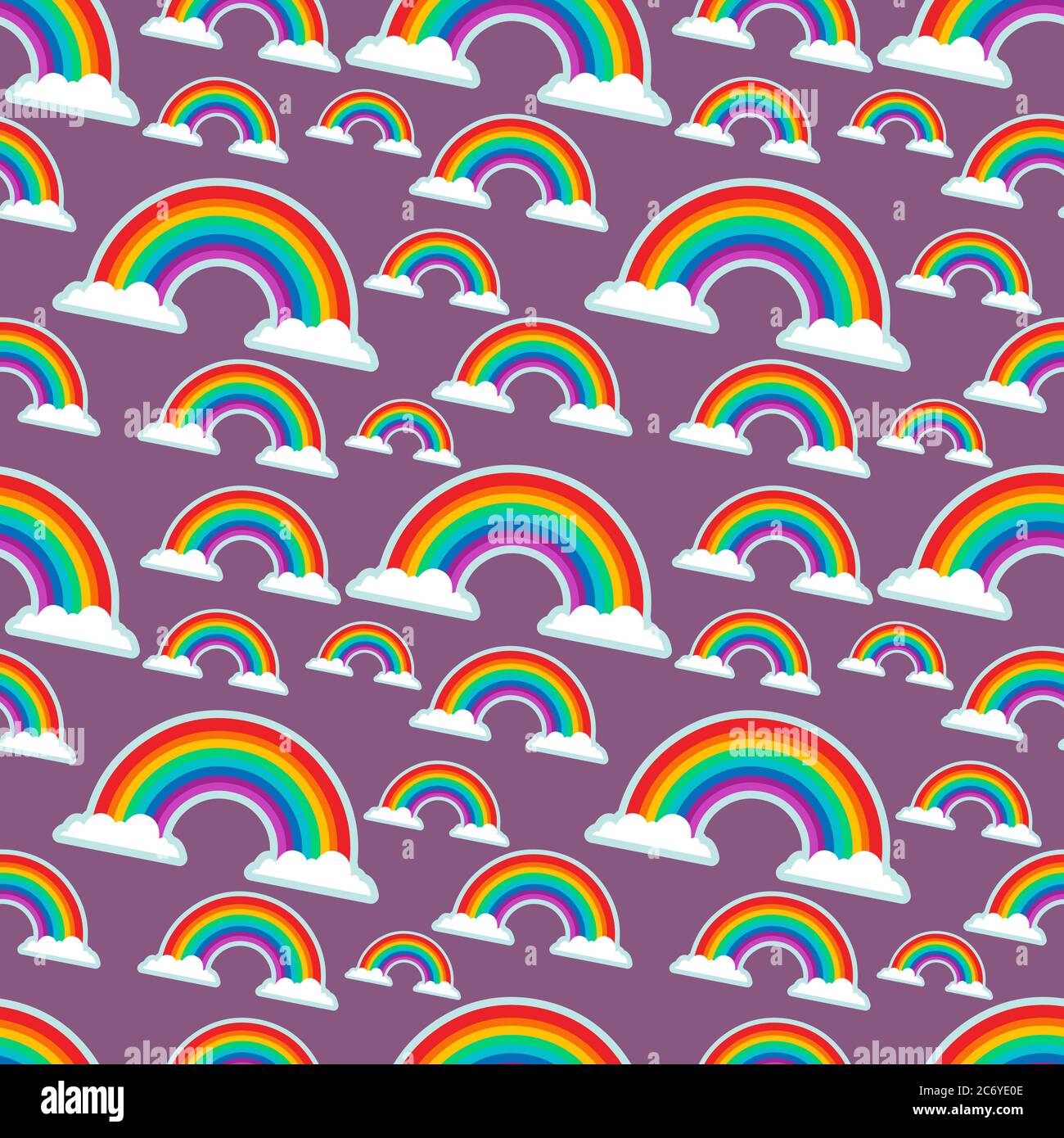 rainbow seamless pattern vector illustration background Stock Vector ...