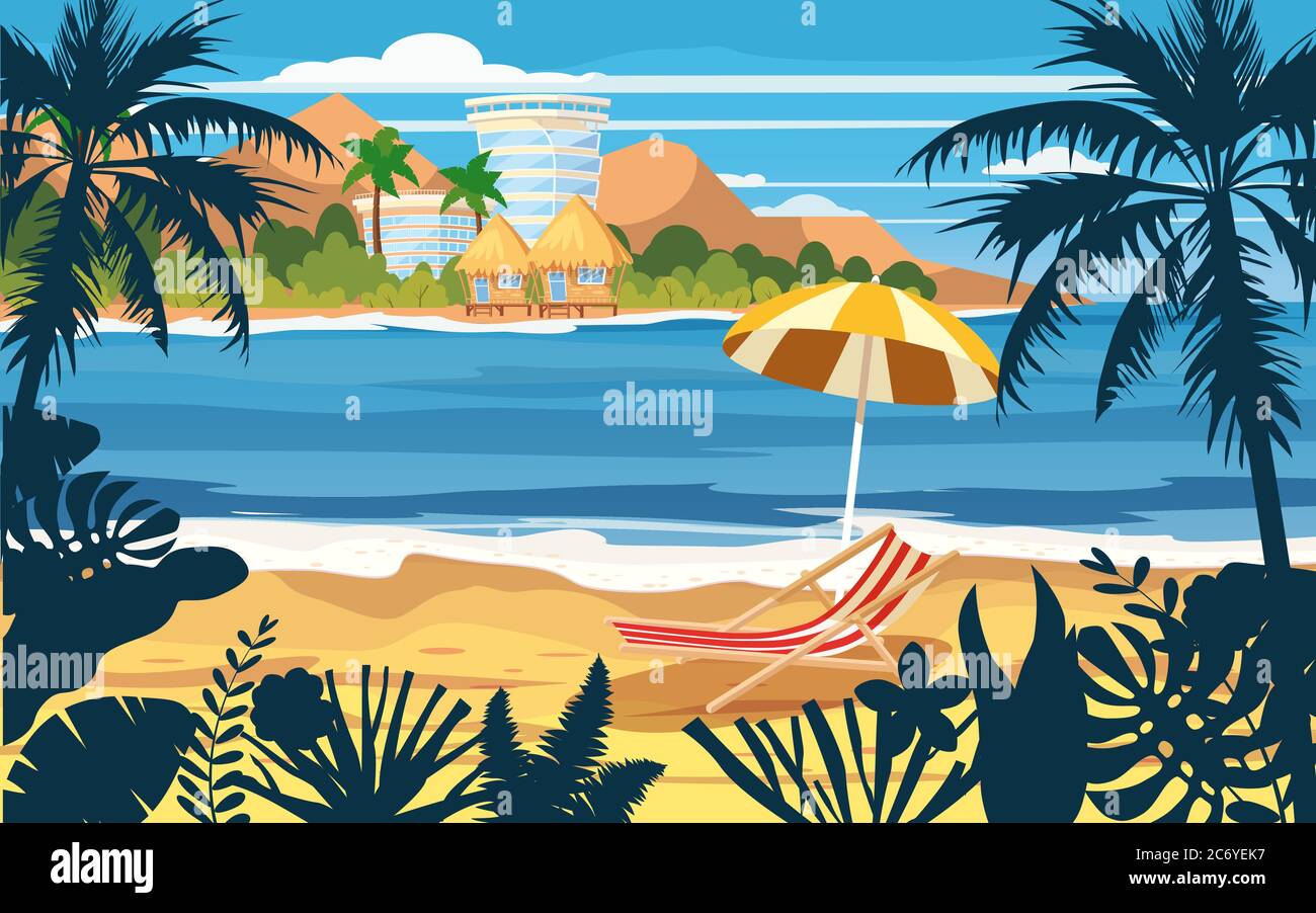 Surfboard palm leaf on Stock Vector Images - Alamy