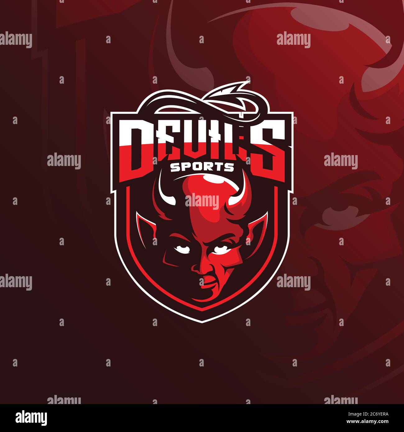 devil vector mascot logo design with modern illustration concept style ...