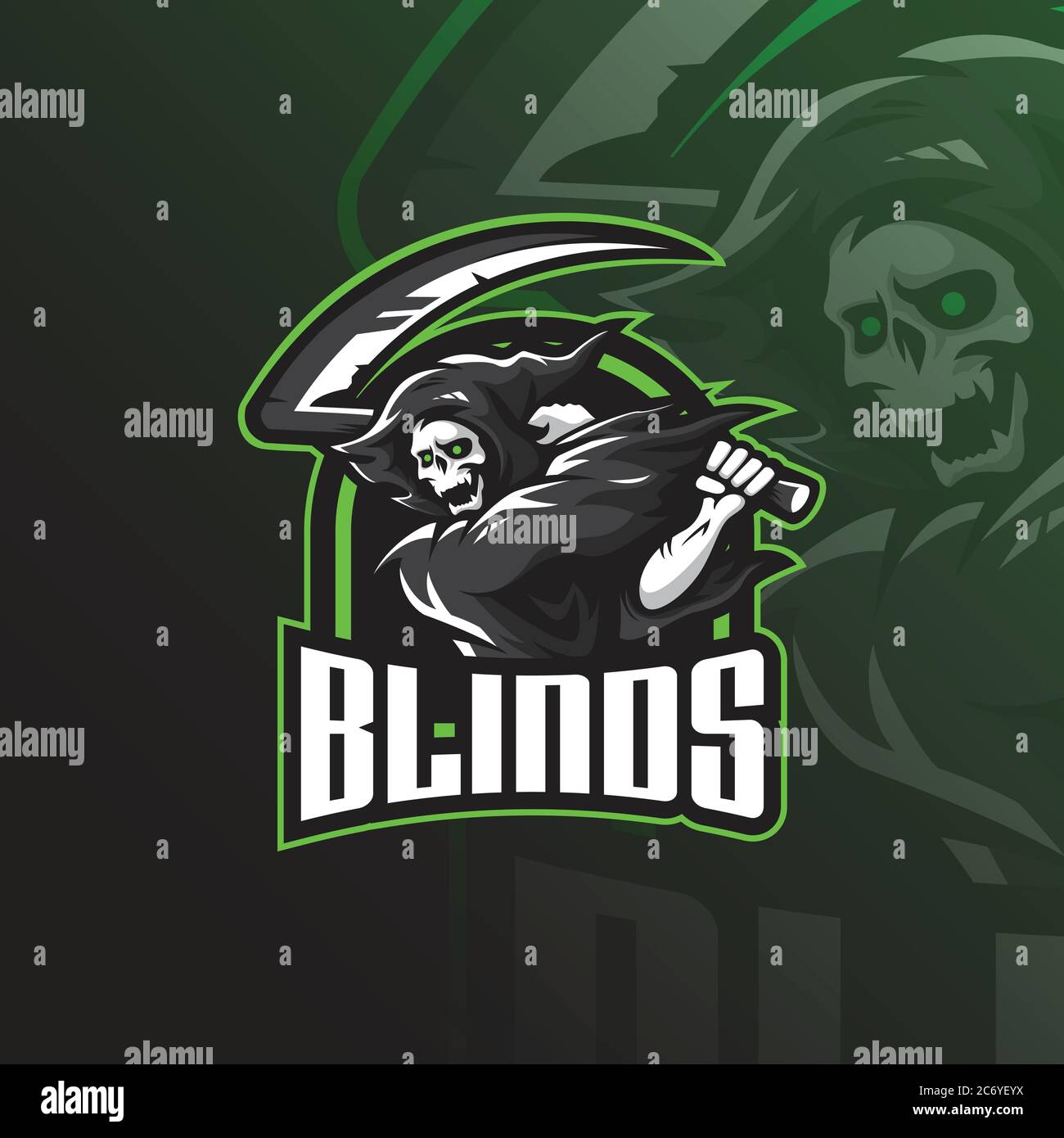 skull vector mascot logo design with modern illustration concept style ...