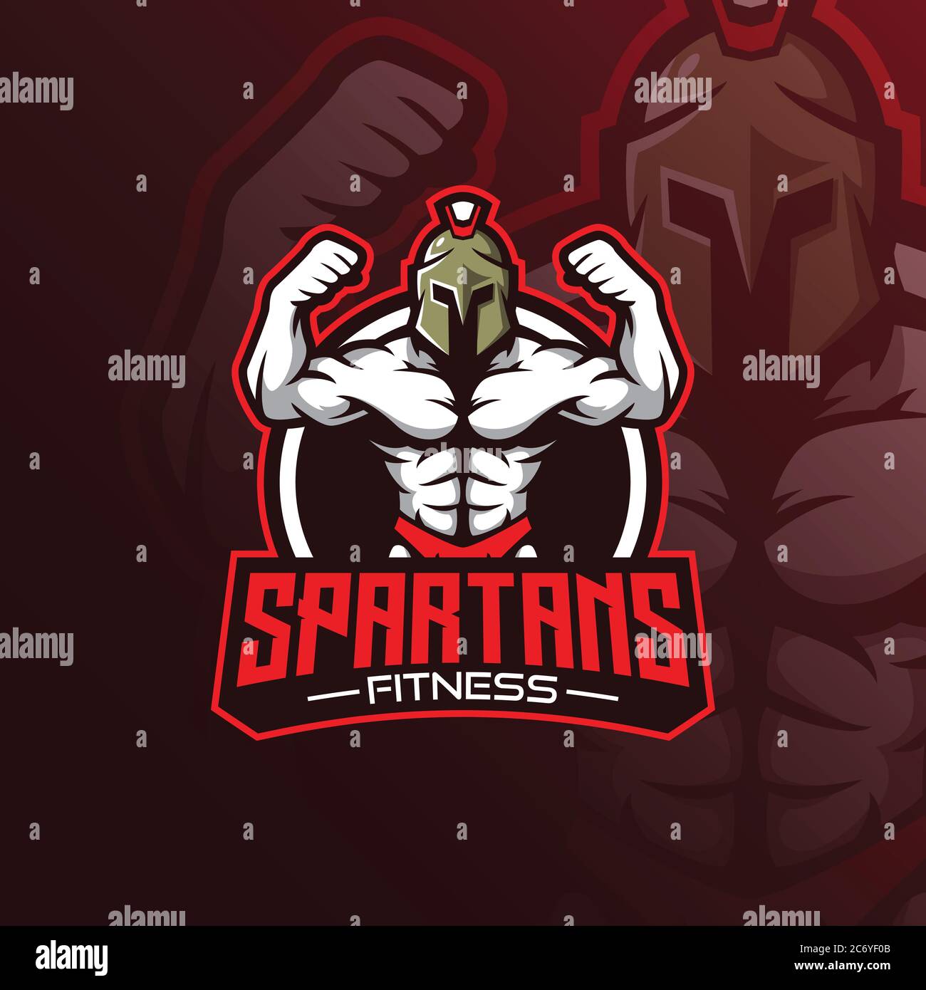 fitness mascot logo design vector with modern illustration concept ...