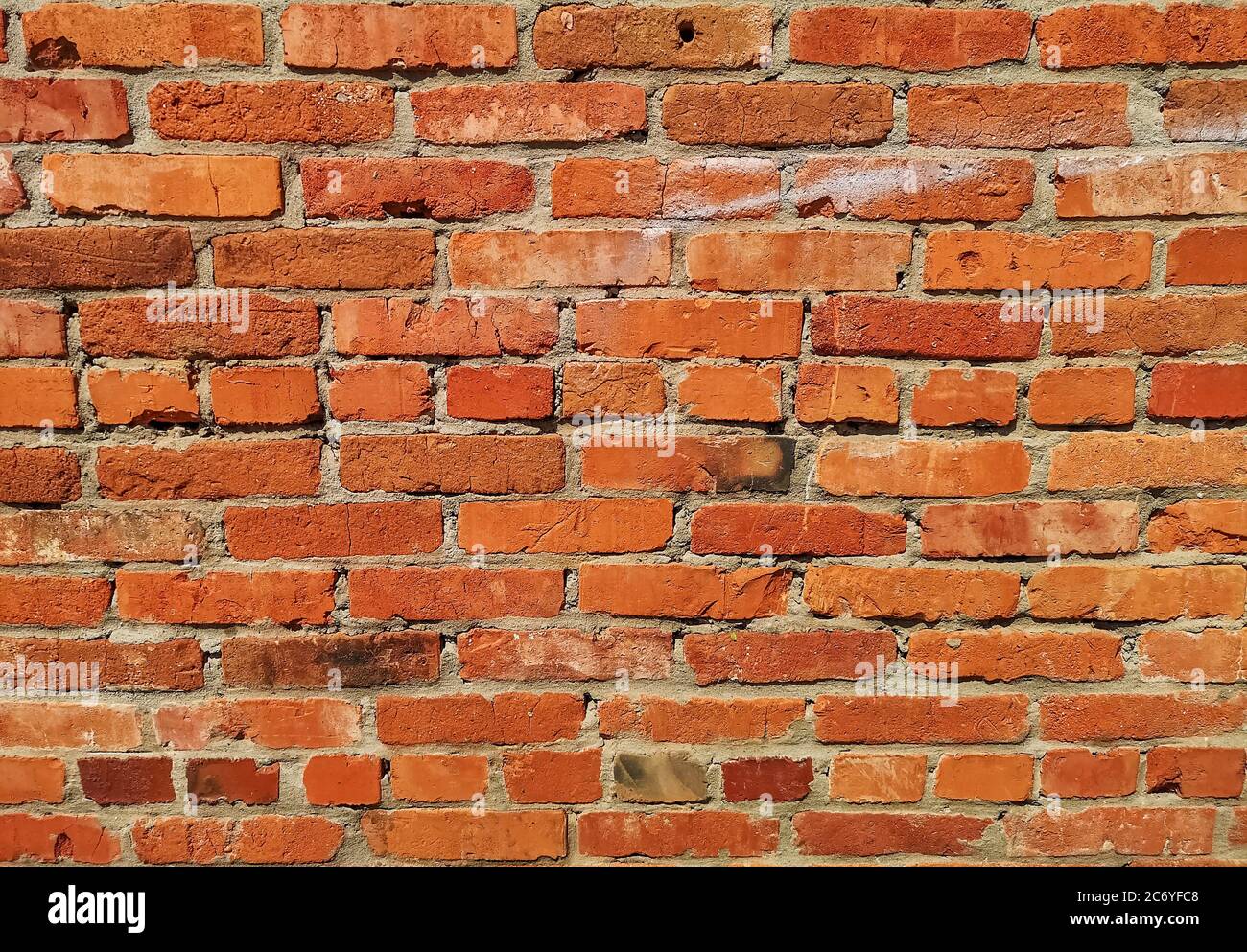 Weathered stained old red brick wall texture Stock Photo - Alamy