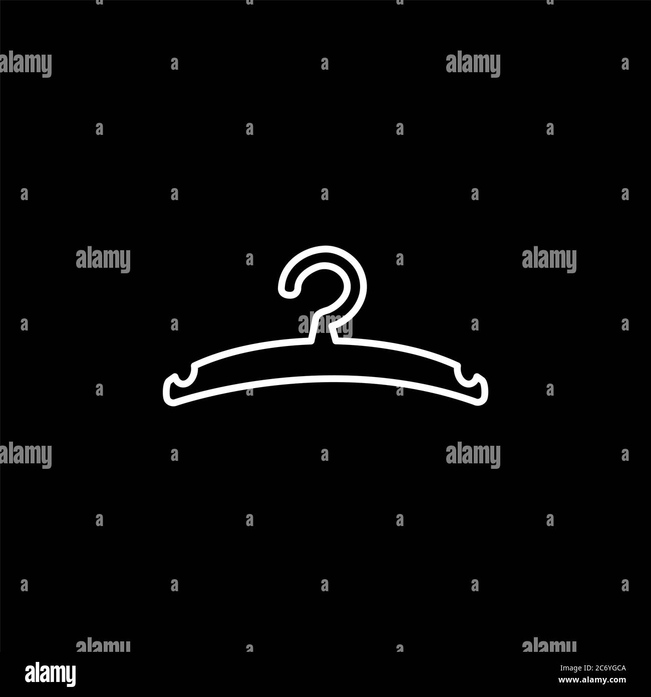 Line clothes hook object Black and White Stock Photos & Images - Alamy
