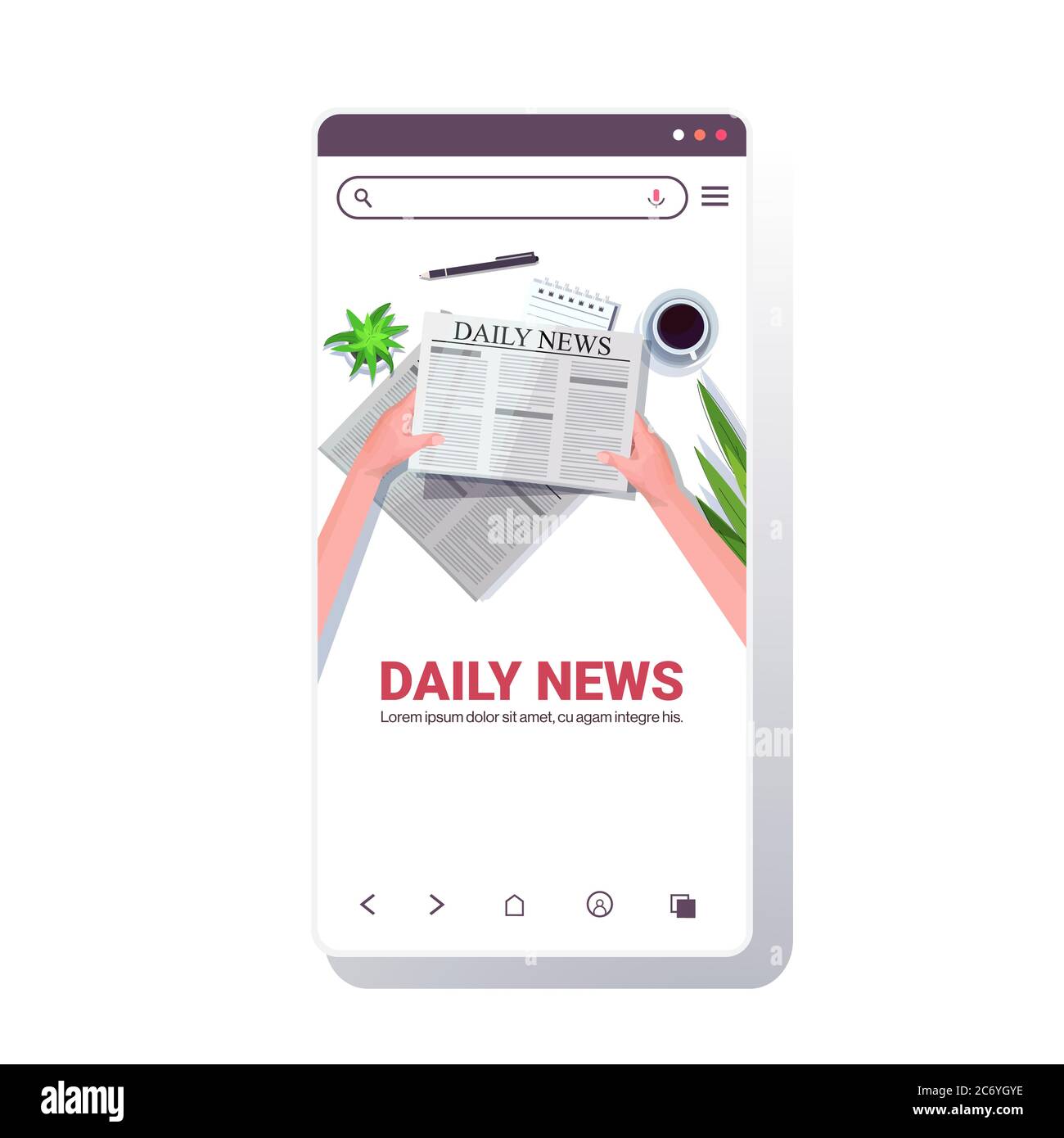 Mobile social media reading Cut Out Stock Images & Pictures - Alamy