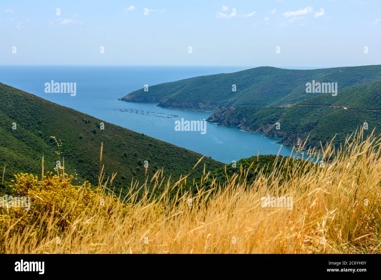 Beautiful panoramic view on the bay. Picturesque natural landscape ...
