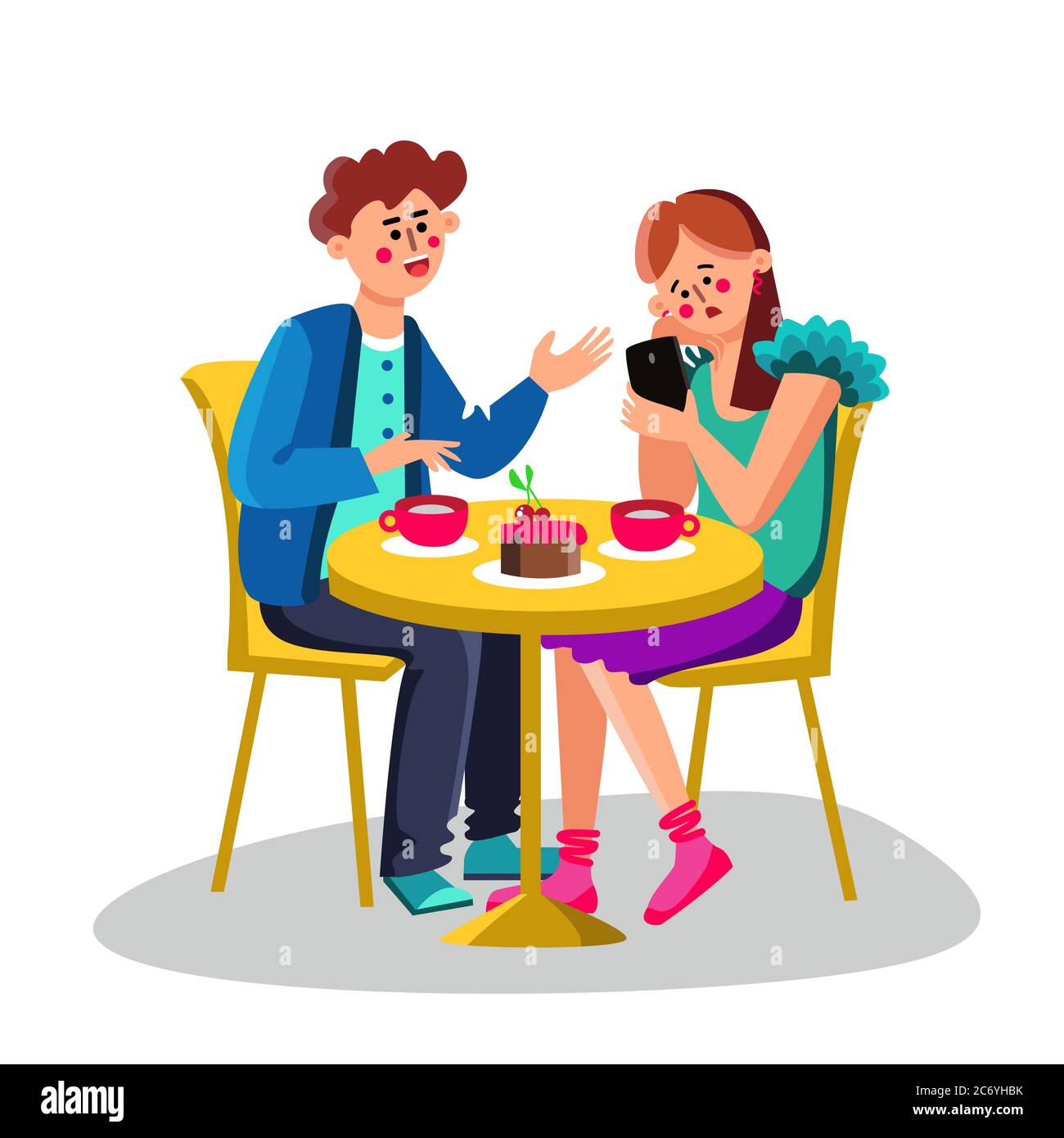 Cartoon woman ignoring Stock Vector Images - Alamy