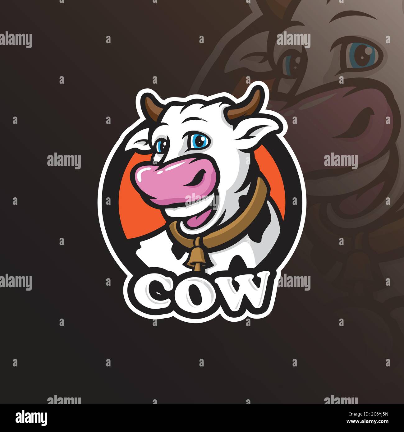 Smart cow Stock Vector Images - Alamy