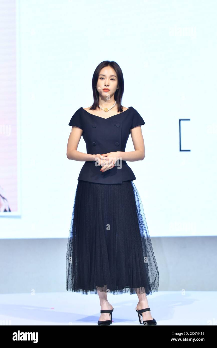 Chinese actress Wang Ziwen, also known as Olivia Wang, attends a forum ...