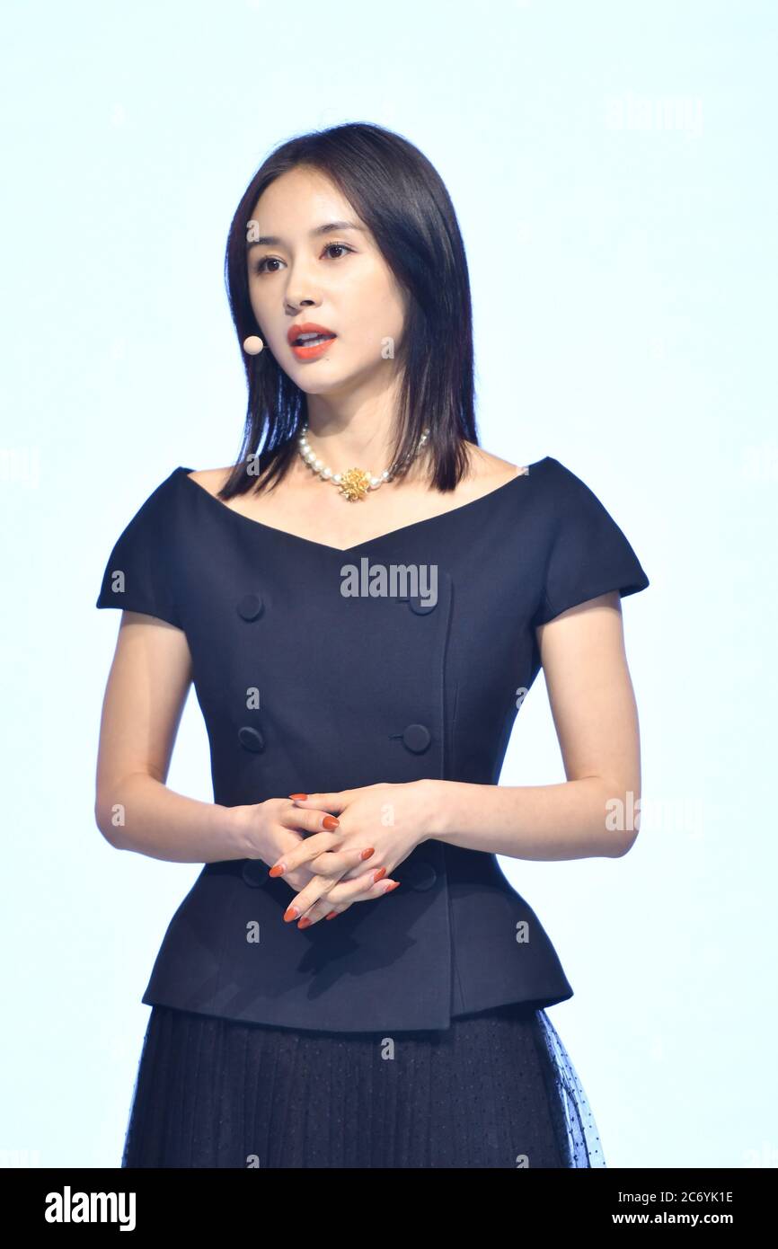 Chinese actress Wang Ziwen, also known as Olivia Wang, attends a forum ...