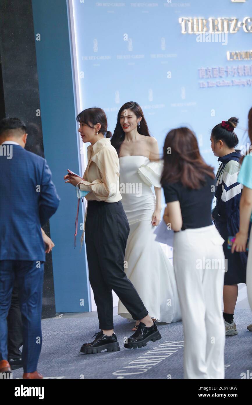 Chinese model and actress Sui He attends an opening ceremony of a hotel ...